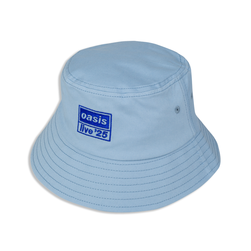 Live 25 Embroidered Logo Bucket Hat Sky Blue – Oasis