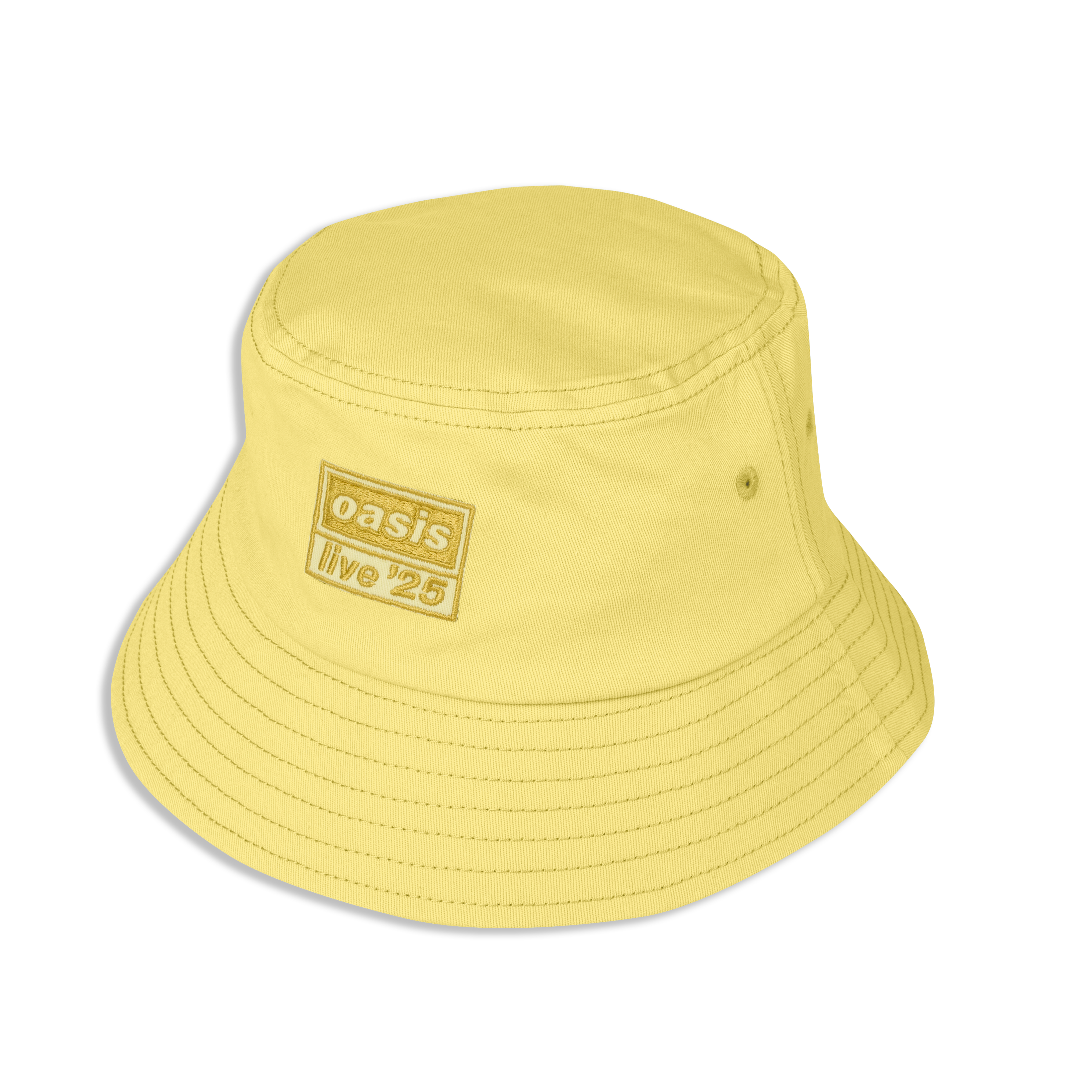 Live 25 Embroidered Logo Bucket Hat Butter Yellow – Oasis